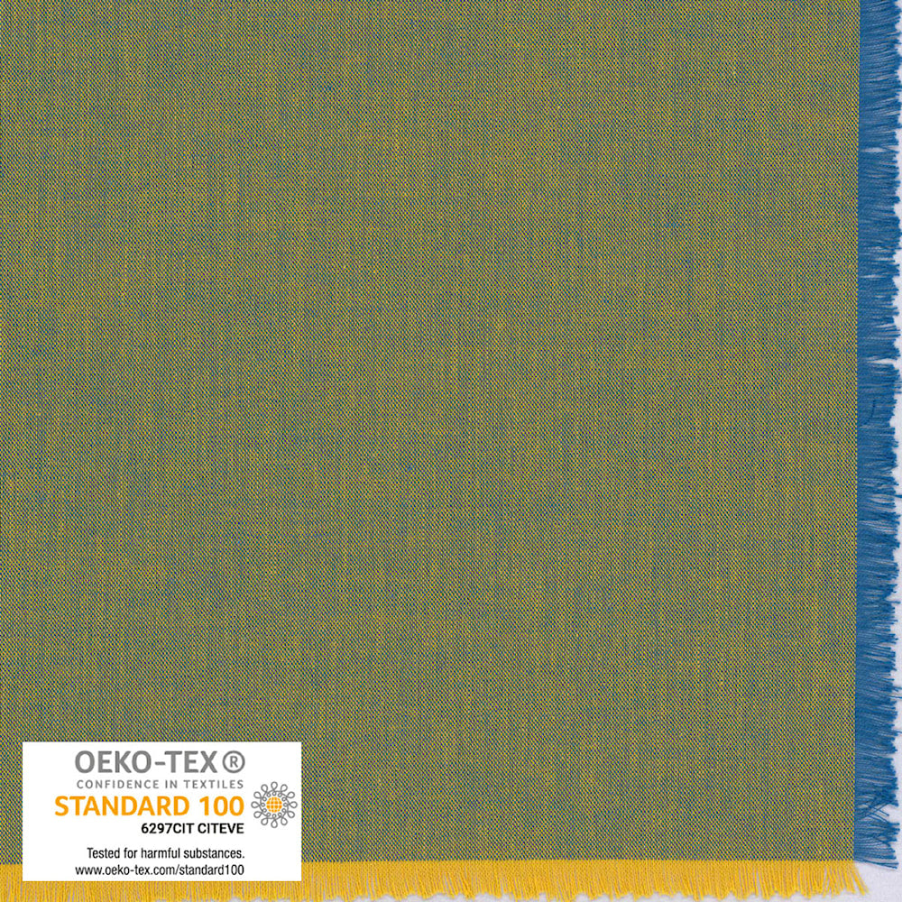 2-farvet vævning, gul og blå (col.66), 150 cm bredt – CPHquilt