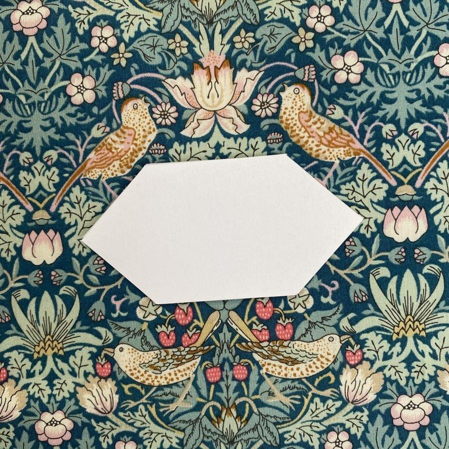 Papskabelon, aflang sekskant, 100 stk. (vælg mellem 2 størrelser), pri – CPHquilt